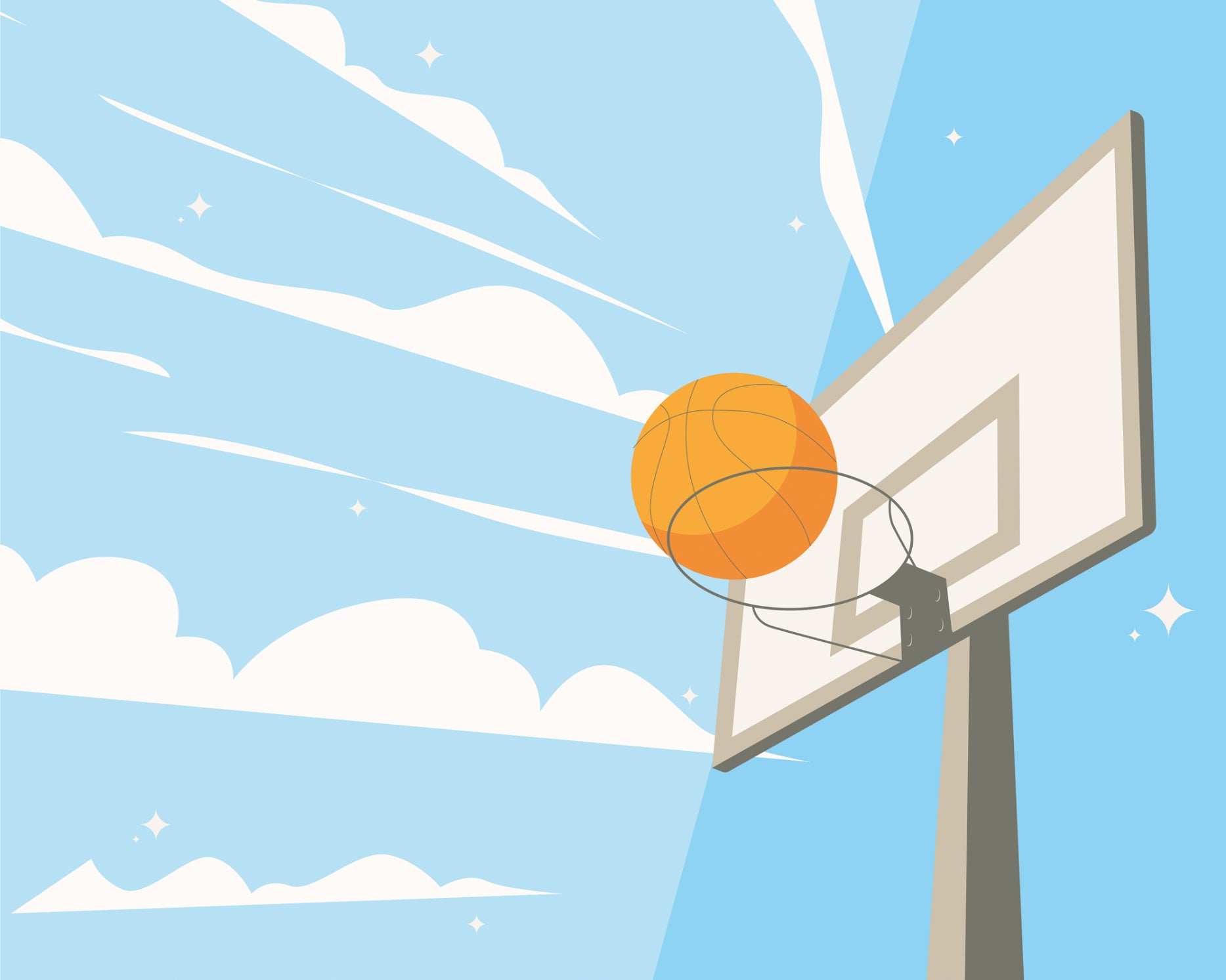 GRAPHIC BASKETBALL HOOP - Blue – Origin Murals