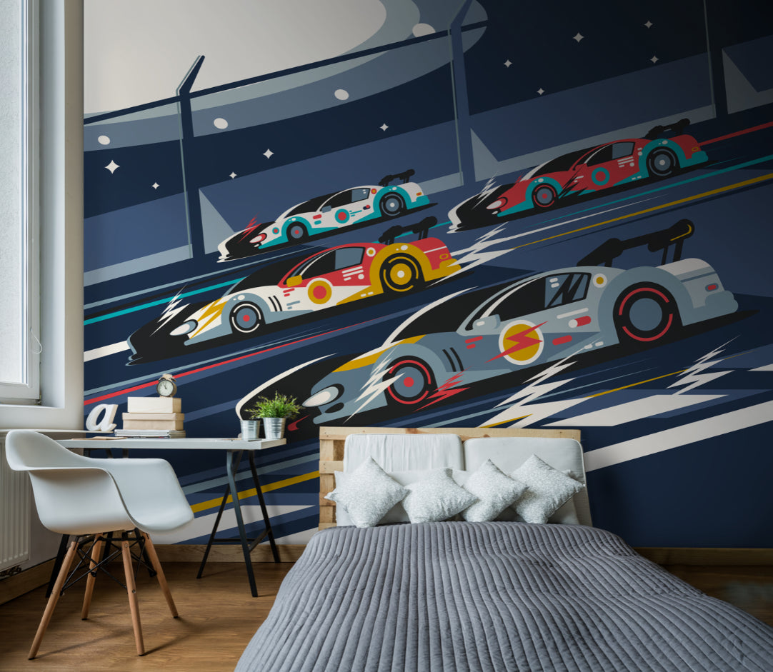SPORTS CARS - Navy Blue – Origin Murals