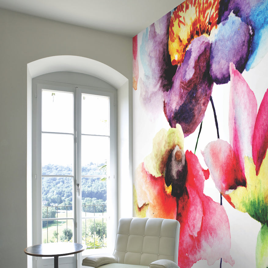 WATERCOLOUR FLORA - Multi Bright – Origin Murals