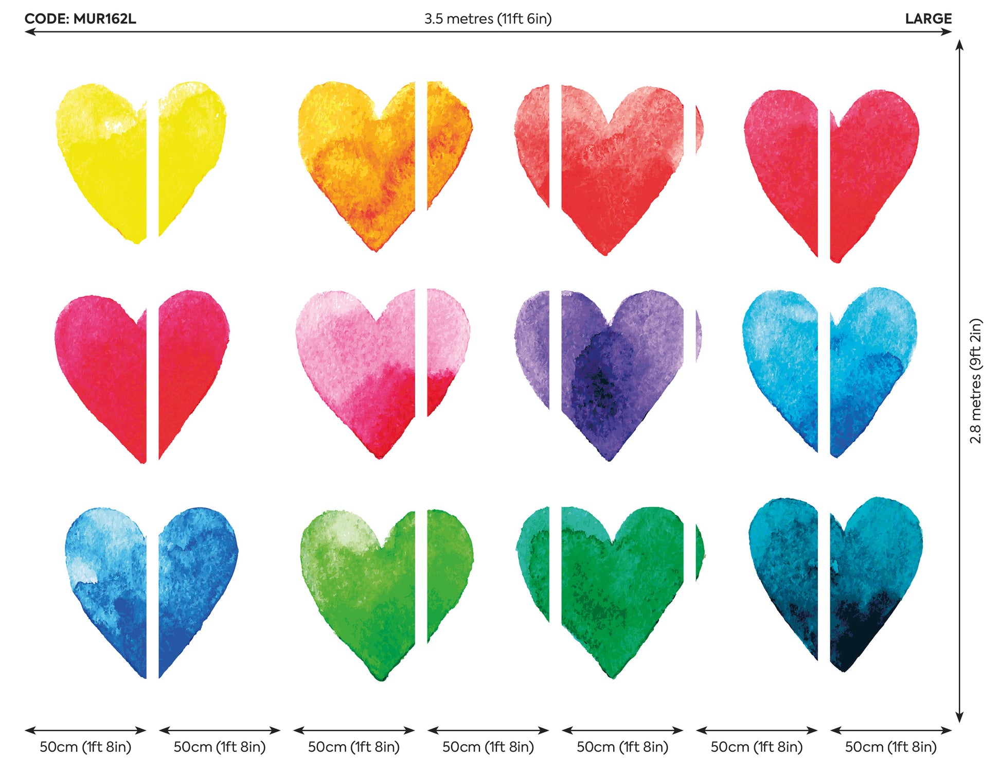 COLOUR MY HEART - Multi – Origin Murals