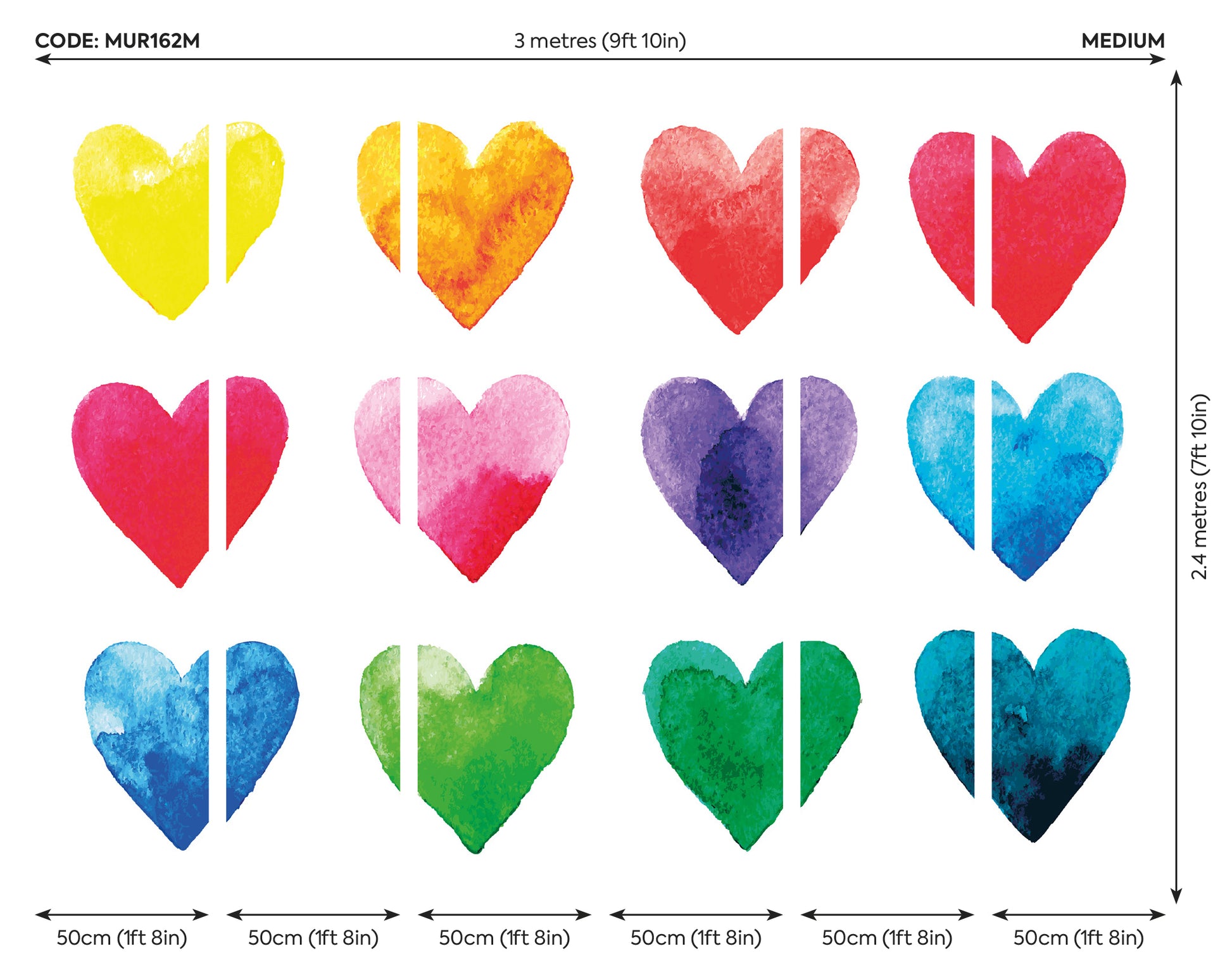 COLOUR MY HEART - Multi – Origin Murals