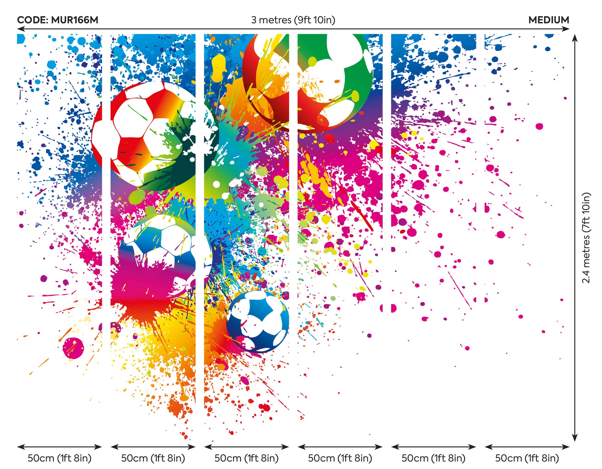 FOOTBALL SPLASH - Multi – Origin Murals