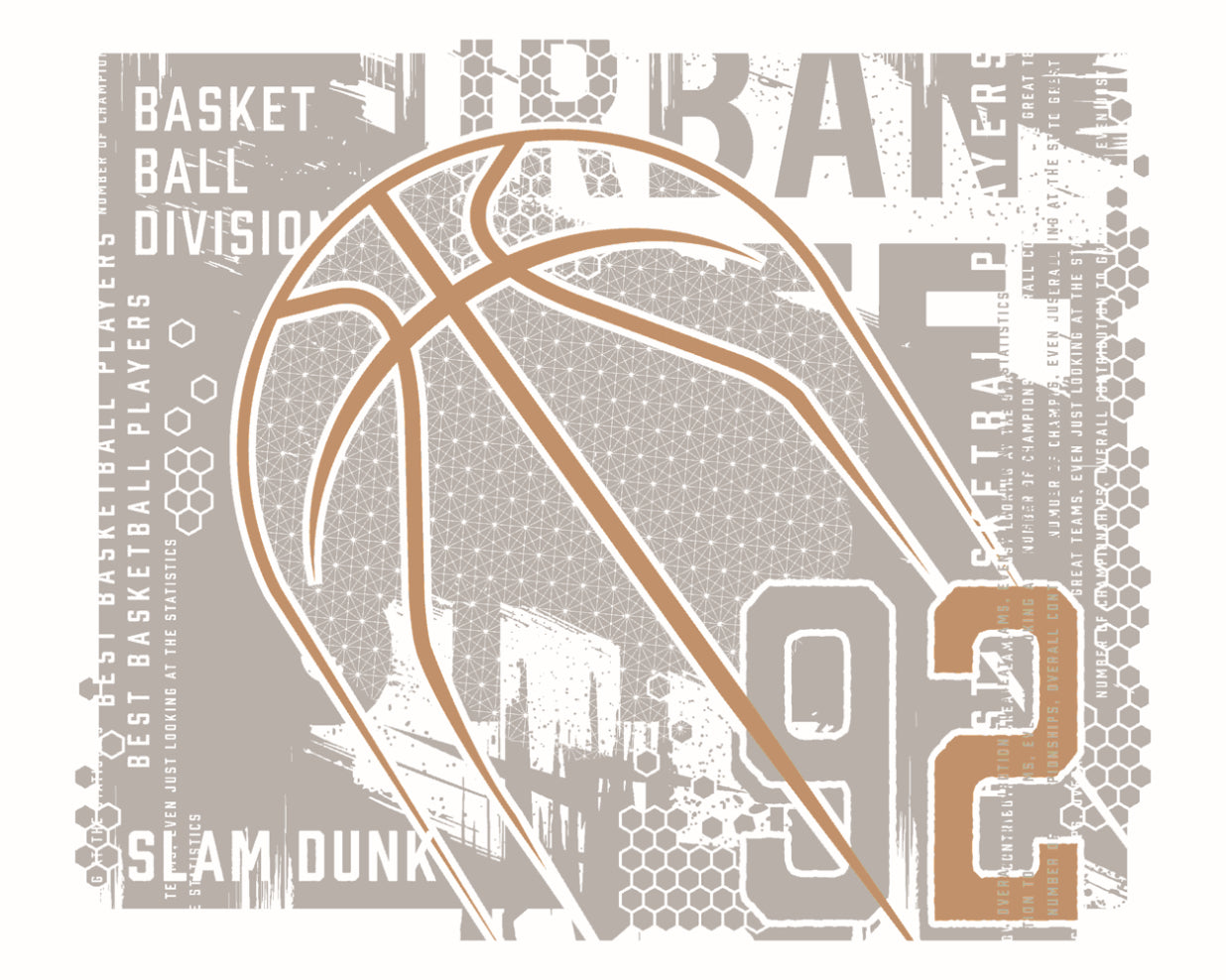 MODERN BASKETBALL - Grey – Origin Murals