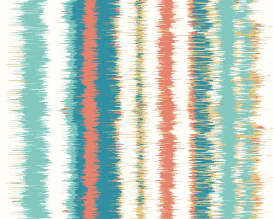 LINEAR STRIPE - Teal Blue & Orange – Origin Murals