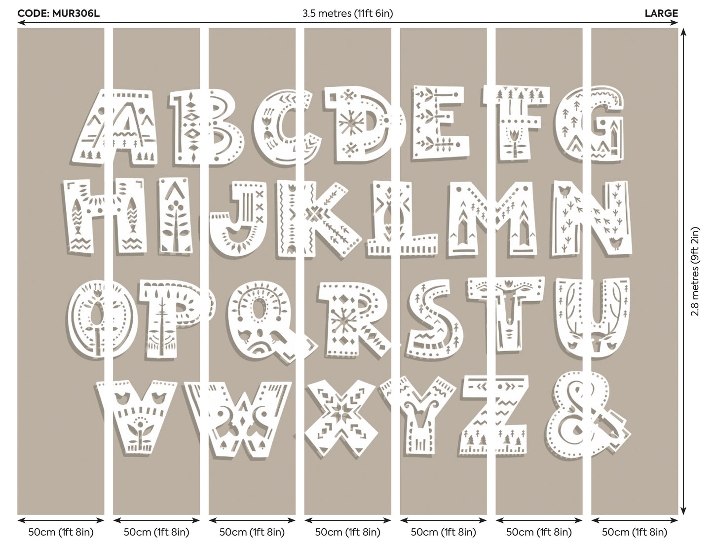 ALPHABET PATTERNS - Multi – Origin Murals